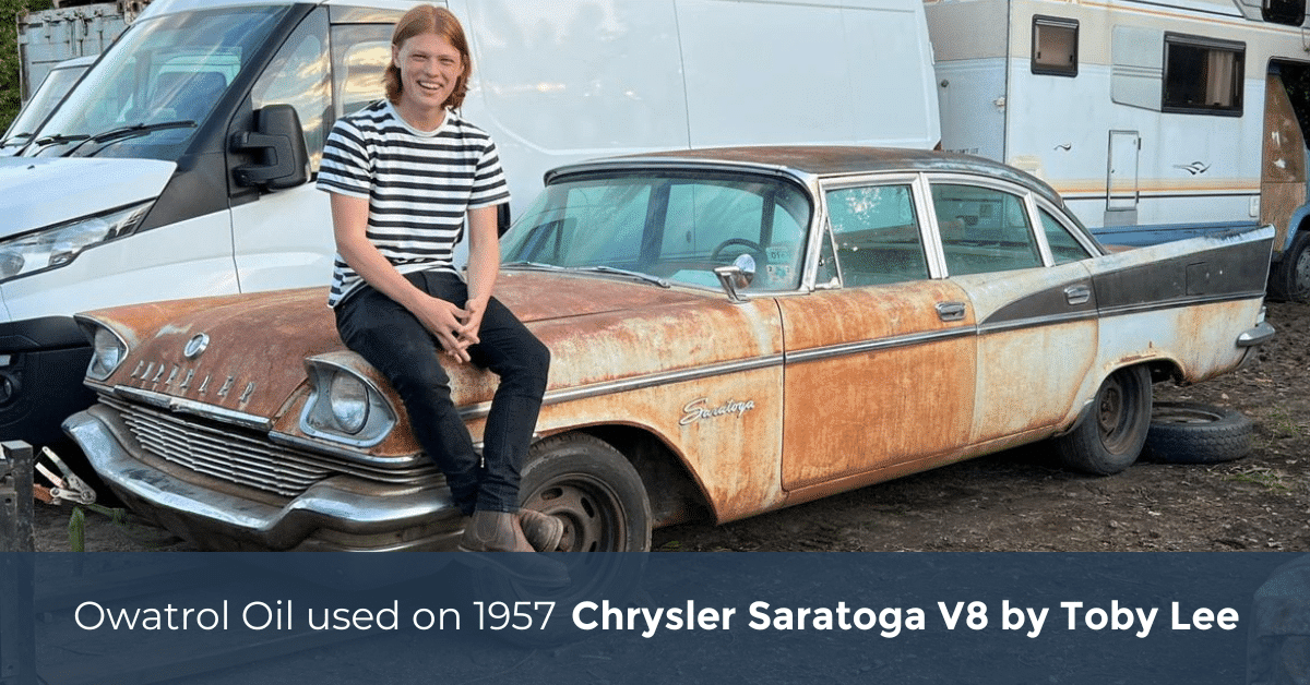 Toby Lee uses Owatrol Oil on his 1957 Chrysler Saratoga V8 | Owatrol ...